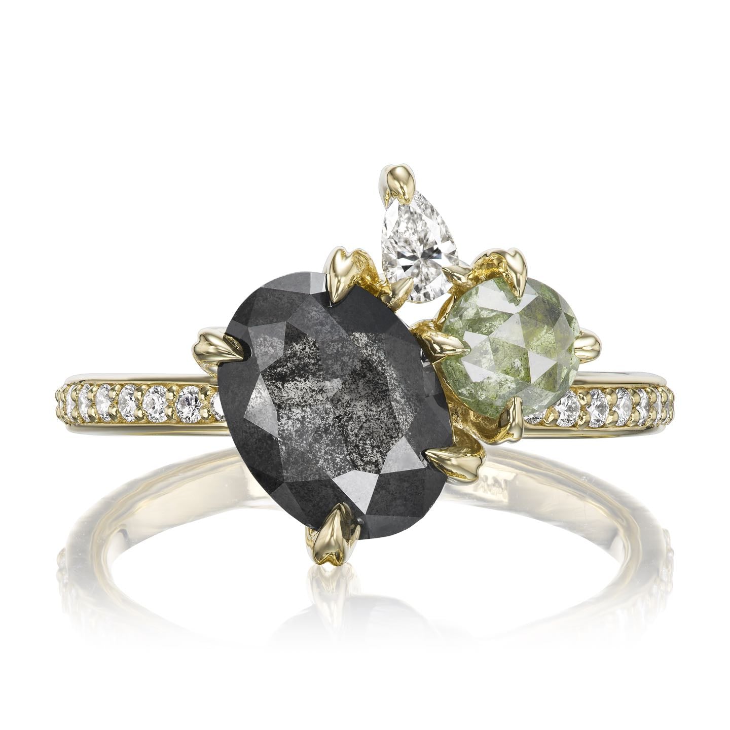 Tribeca | Toi et Moi Salt + Pepper Diamond Ring | Kristin Coffin Jewelry