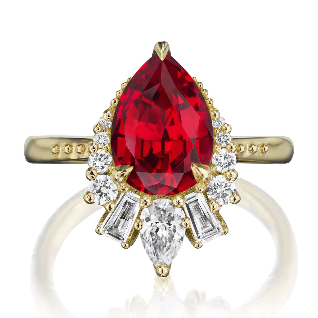 Artemis | Pear Ruby Ring (3.28ctw+) | Kristin Coffin Jewelry