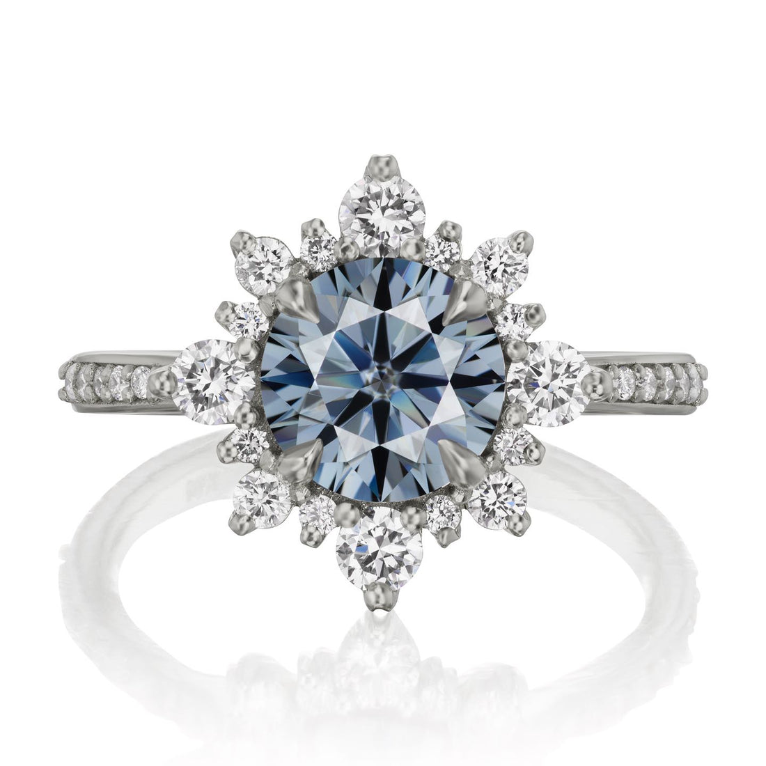 Reyna | Grey Moissanite Ring (1.93ctw+) | Kristin Coffin Jewelry