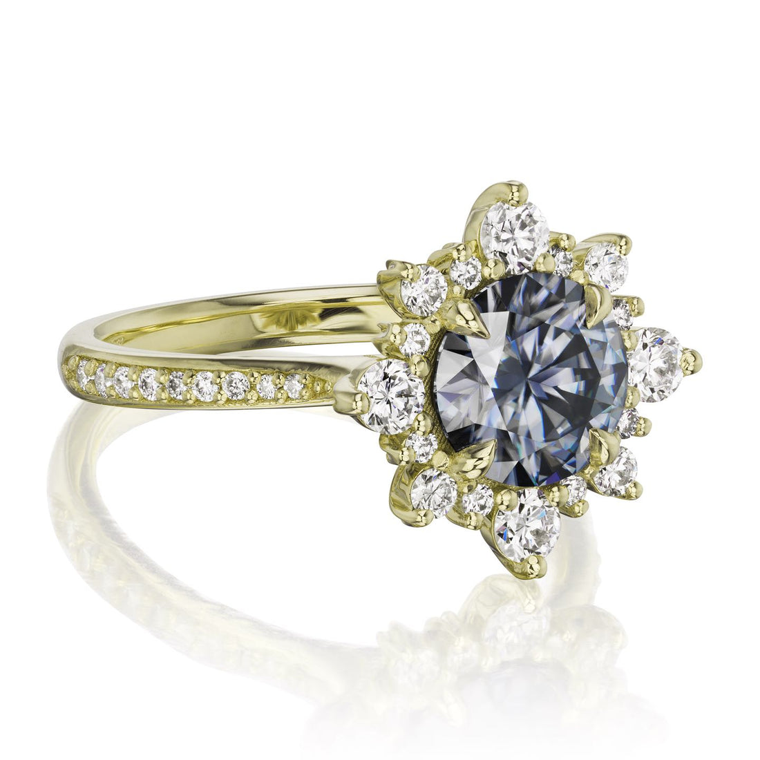 Reyna | Grey Moissanite Ring (1.93ctw+) | Kristin Coffin Jewelry